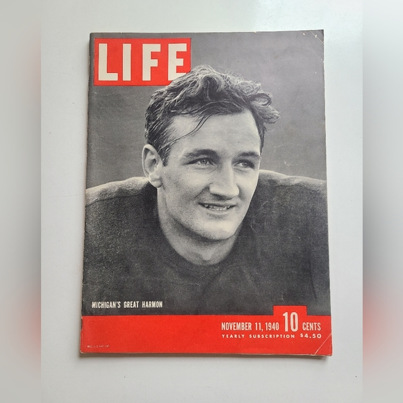 Life | Other | Life Magazine 94 Nov 11 Michigans Great Harmon Tom ...